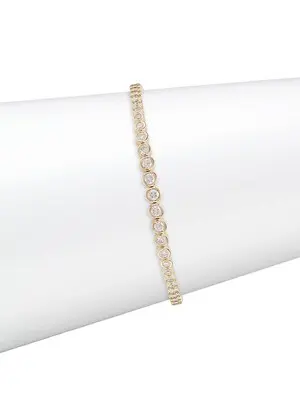 Saks Fifth Avenue Collection 14k & 1.90 Tcw Diamond Bezel Tennis Bracelet/7