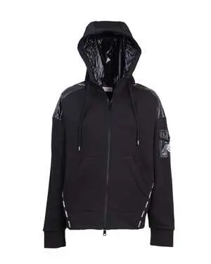 Moncler Zip-up Sleeve Pocket Hoodie - Black