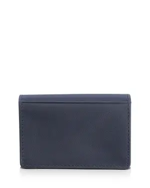 ROYCE NEW YORK Executive Leather Card Case Blue