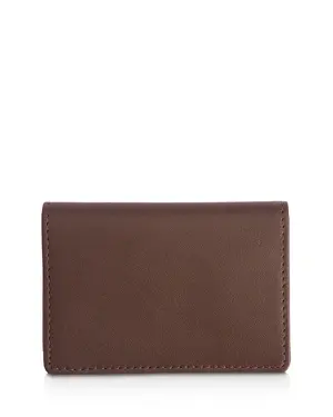 ROYCE NEW YORK Executive Leather Card Case Brown