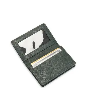 ROYCE NEW YORK Executive Leather Card Case Dark Green