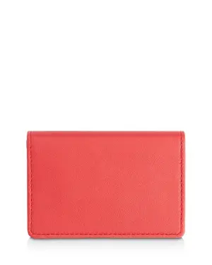 ROYCE NEW YORK Executive Leather Card Case Red