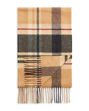 Bloomingdale'S Plaid Oversized Cashmere Scarf Exclusive - Camel