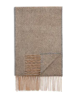 Bloomingdale'S Herringbone Oversized Cashmere Scarf Exclusive - Taupe