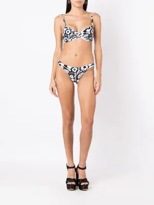 AMIR SLAMA Floral-print Bikini Set