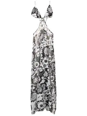 AMIR SLAMA Floral-print Maxi Dress