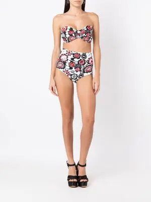 AMIR SLAMA Floral-print Bikini Set