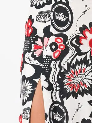 AMIR SLAMA Floral-print Wide-leg Trousers
