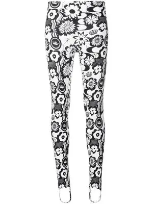 AMIR SLAMA Floral-print High-waisted Leggings