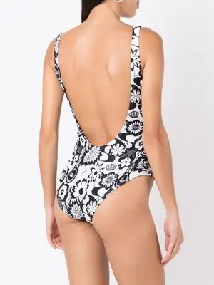 AMIR SLAMA Floral-print Swimsuit