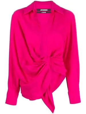 Jacquemus Knot-detail Shirt - Pink