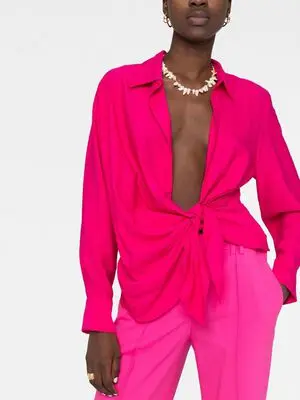 Jacquemus Knot-detail Shirt - Pink