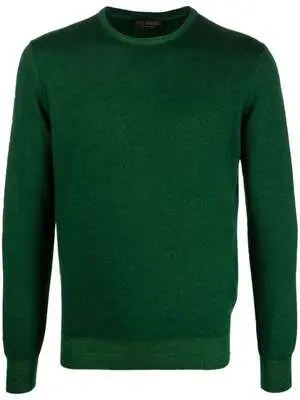DELL'OGLIO Crew-neck Knitted Jumper - Green