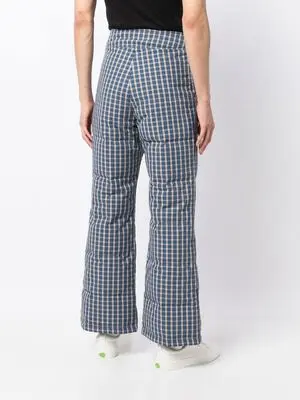 ERL Wide-leg Checked Trousers