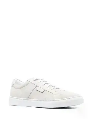 BILLIONAIRE Low Top Leather Sneakers - White