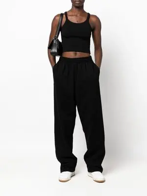 Wardrobe.NYC Scoop-neck Cropped Top - Black