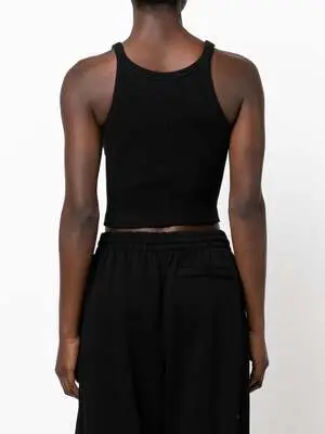 Wardrobe.NYC Scoop-neck Cropped Top - Black