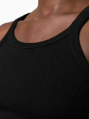 Wardrobe.NYC Scoop-neck Cropped Top - Black