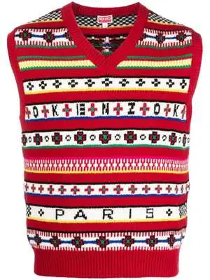 Kenzo Fair Isle-knit Vest