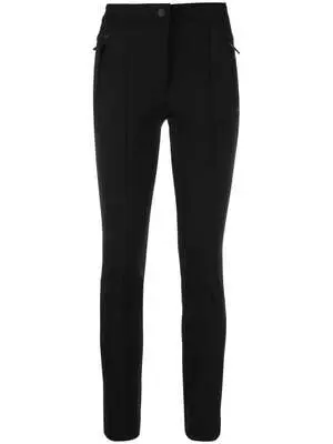 Moncler Logo-patch High-waisted Trousers - Black