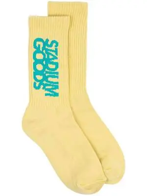 STADIUM GOODS® Ribbed Logo Desert Socks - Yellow