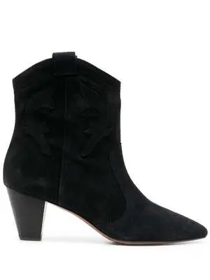 Ba&sh Casey Suede Cowboy Boots - Black