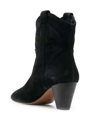 Ba&sh Casey Suede Cowboy Boots - Black