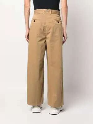 Incotex Graphic-print Wide-leg Trousers