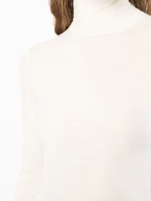 N.peal Roll-neck Cashmere Jumper - White
