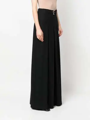 Alberta Ferretti Belted-waist Wide-leg Trousers