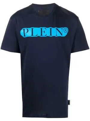 Philipp Plein Logo Print T-shirt - Blue