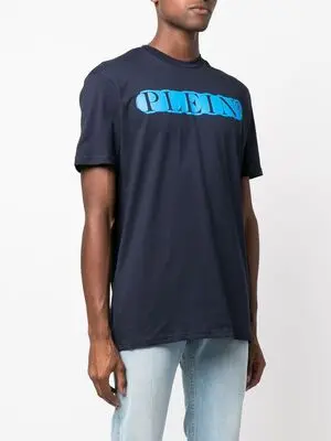 Philipp Plein Logo Print T-shirt - Blue