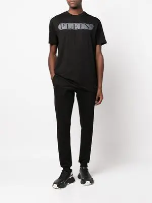 Philipp Plein Logo Print T-shirt - Black