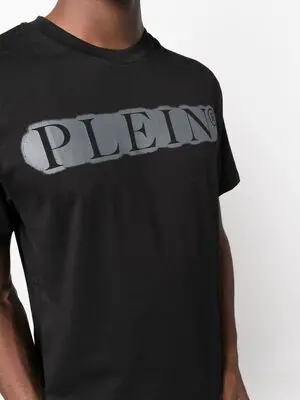 Philipp Plein Logo Print T-shirt - Black