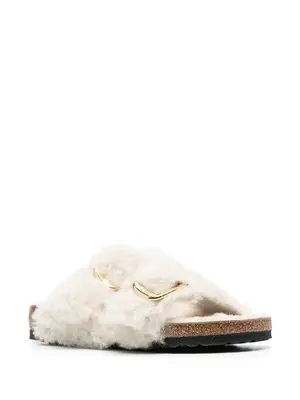 BIRKENSTOCK Buckle-fastening Shearling Slides