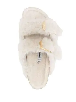 BIRKENSTOCK Buckle-fastening Shearling Slides