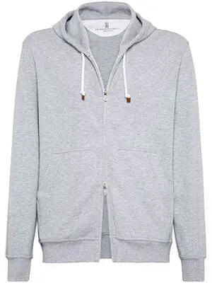 Brunello Cucinelli Zipped Cotton-blend Hoodie