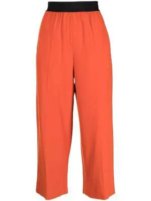 Stella McCartney Straight-leg Cropped Trousers - Orange