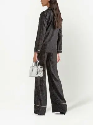 Prada Embroidered Twill Pajamas