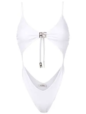 AMIR SLAMA Cut-out One-piece Swimsuit - White