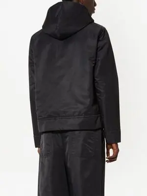 Valentino Garavani Stud-detail Padded Hoodie - Black
