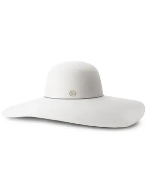 MAISON MICHEL Blanche Wool-felt Capeline Hat - White