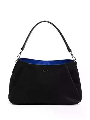 AGNÈS B. Logo-plaque Satin Shoulder Bag