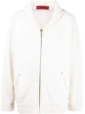 424 Zip-up Wool-blend Hoodie - White
