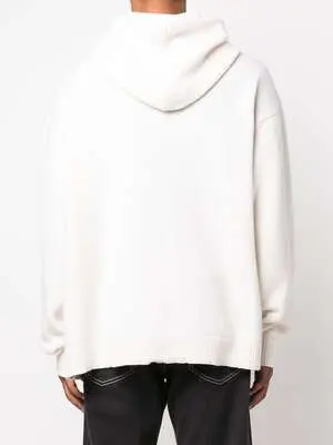 424 Zip-up Wool-blend Hoodie - White