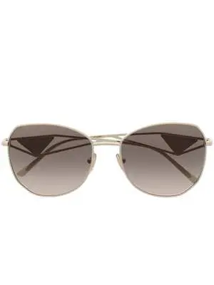 Prada Oversized Sunglasses - Gold