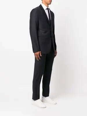 Philipp Plein Logo-detail Single-breasted Suit - Blue