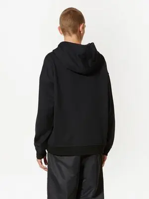 Valentino Garavani Stud Detail Panelled Hoodie - Black