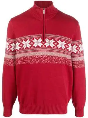 Brunello Cucinelli Fair Isle Zip-neck Jumper