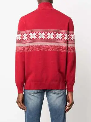 Brunello Cucinelli Fair Isle Zip-neck Jumper